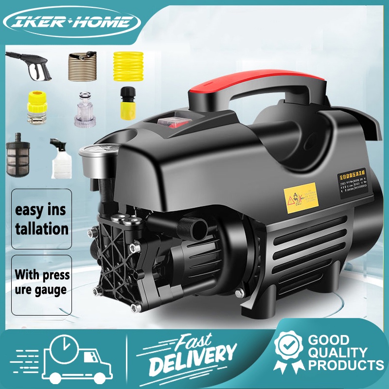 High pressure water jet car washer 220V 2200W household cleaner spray car washer automatic water ...
