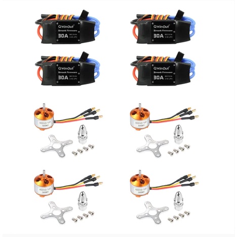 QWinOut 4pc 30A RC Brushless ESC + A2212 930KV Brushless Outrunner ...