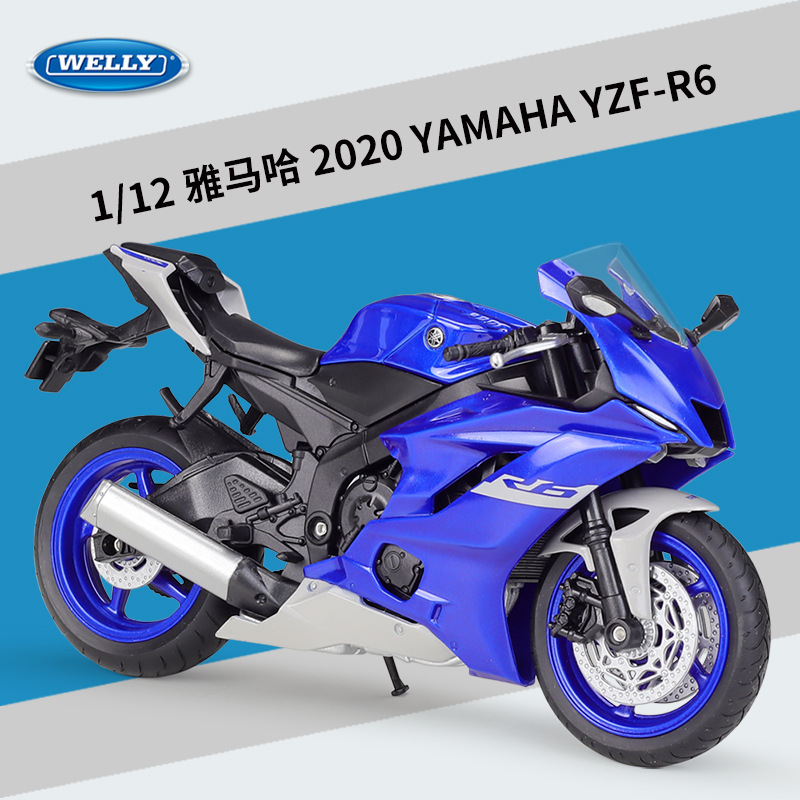 WELLY 1:12 YAMAHA 2020 YAMAHA YZF-R6 heavy machine motorcycle ...