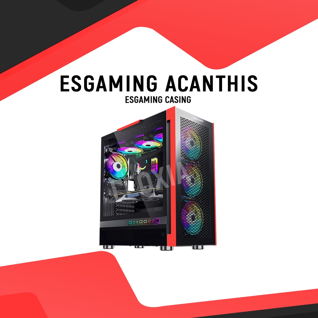ESGAMING CPU ACANTHIS E-ATX MID TOWER COMPUTER CASE | Shopee Philippines