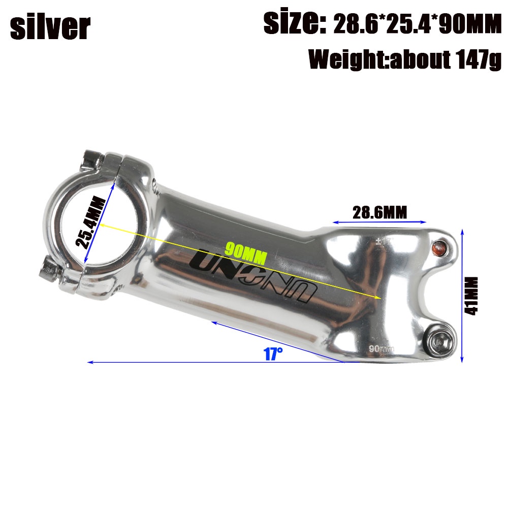 UNO Bike Stem Ultralight 7/17 Degree 28.6 25.4MM 70-120MM MTB Road Stem ...