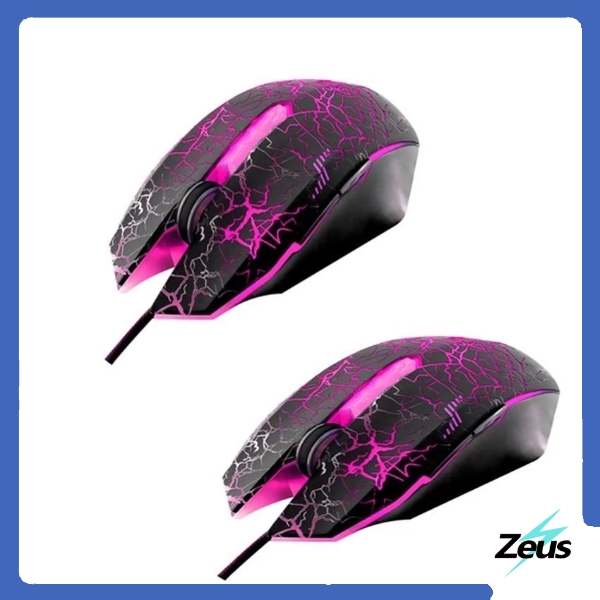 Zeus SET OF TWO Zeus M-110 Lightning Chain Bolt Gaming Mouse | Shopee ...