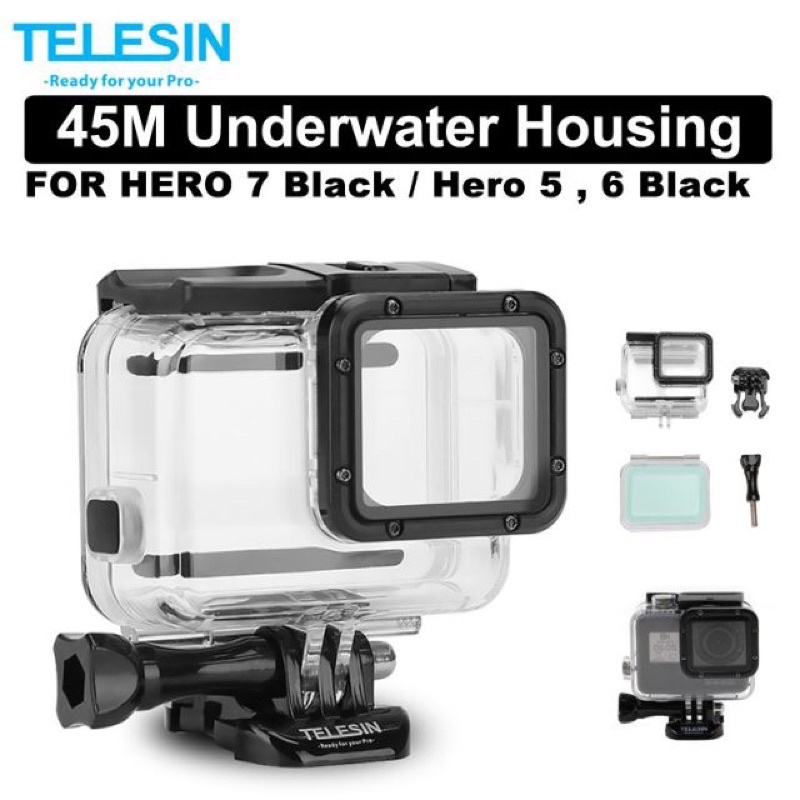 TELESIN 45M Underwater Housing Waterproof Case + Touchable Cover for ...