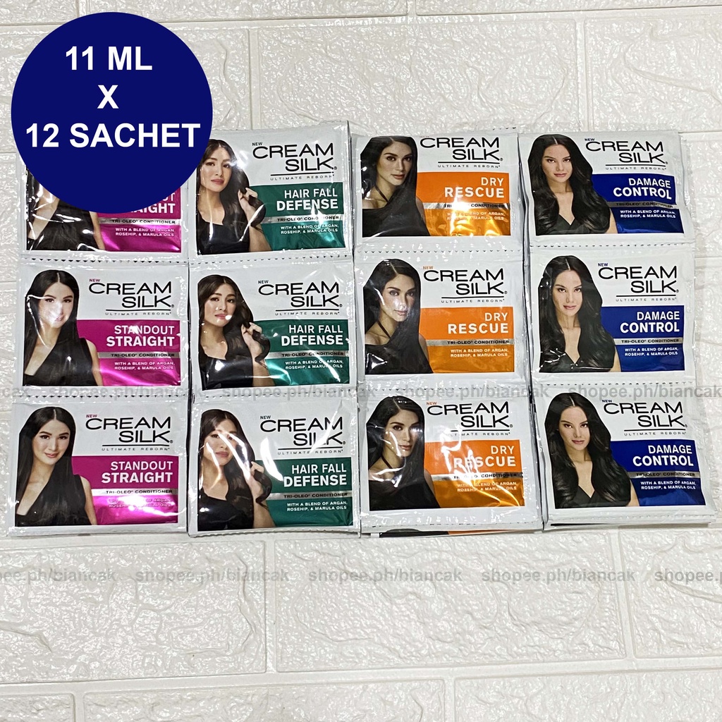 CreamSilk Conditioner SACHET Cream Silk DAMAGE STRAIGHT RESCUE (11ml x ...
