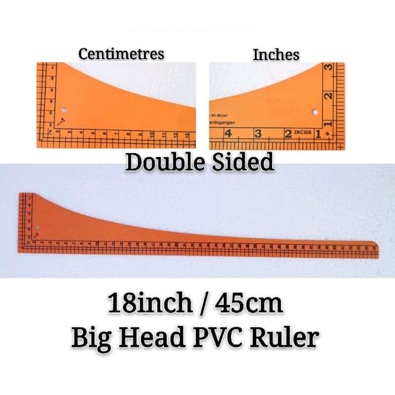 PVC Tailor Ruler/Tailoring DIY Accessories/Barang Jahitan/Pembaris ...