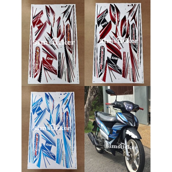 SYM E BONUS 110 (2) BODY STICKER | Shopee Philippines
