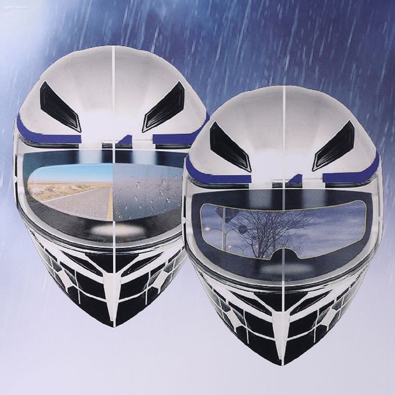 Universal Motorcycle Helmet Clear Rainproof Film Anti Rain Patch Screen ...