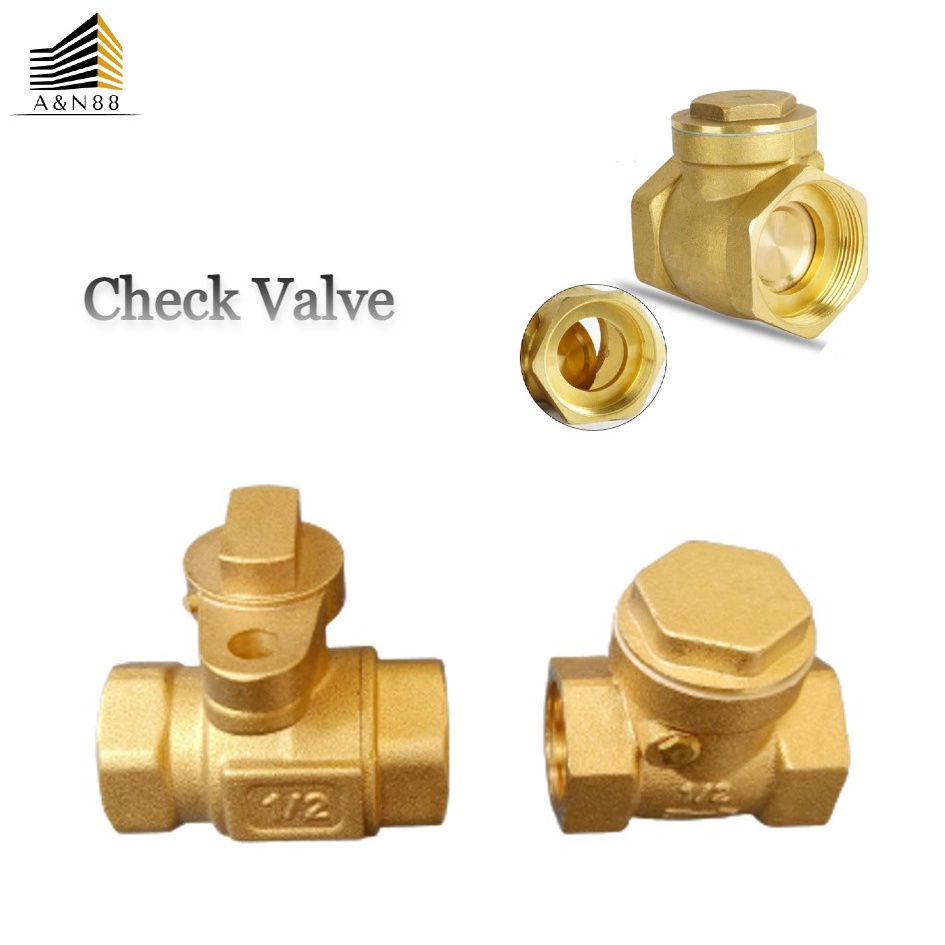 Brass swing check valve 1/2” ball valve with lock wing | Shopee Philippines