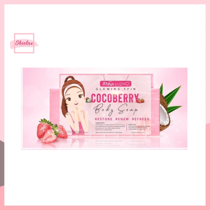 Jenna Essence Cocoberry Whitening Soap 10 pieces 1KG | Shopee Philippines