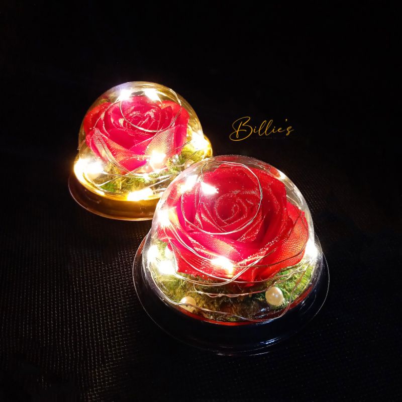 Mini Rose Flower Dome with Box and bracelets/ Gift/Souvenirs by BILLIE ...