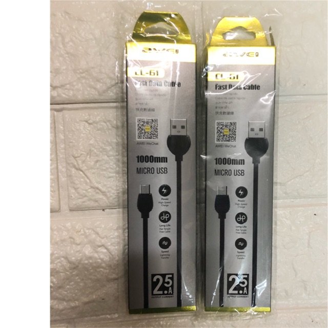 Awei CL 61 Micro usb fast data cable 1000mm | Shopee Philippines