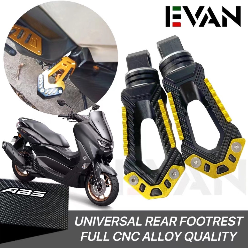 EVAN shop (Rear Pedal) Rear Footrest Universal Full CNC Alloy Quality ...