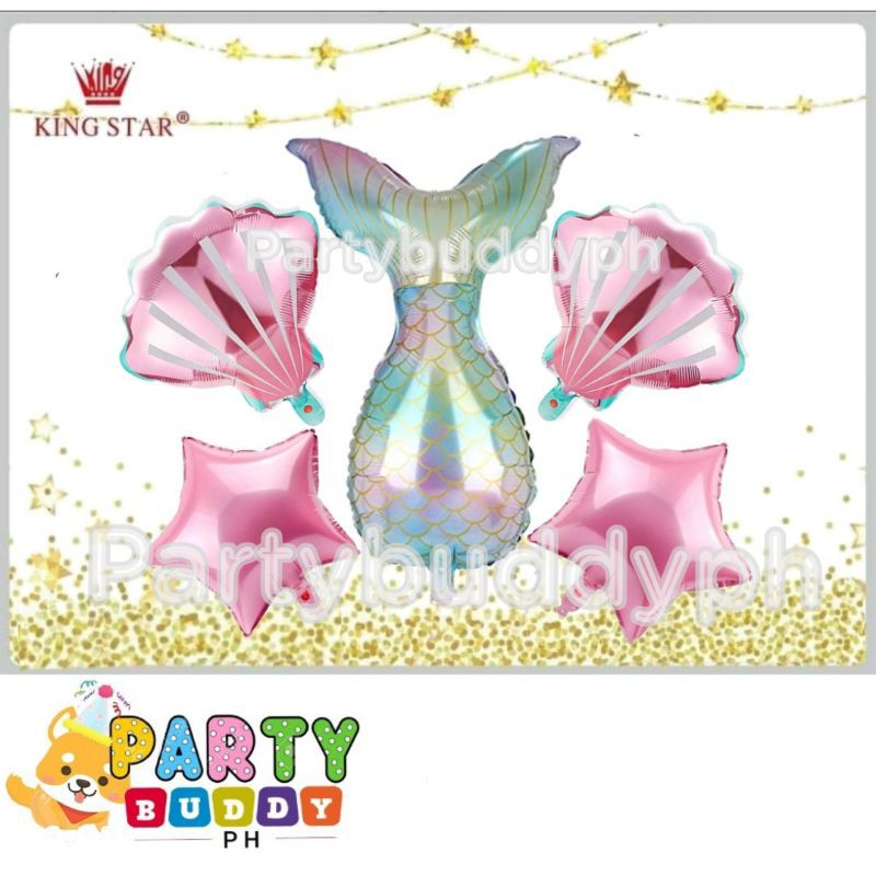 5pc Mermaid TAIL Clams Foil Balloon Set PartyBuddyPH | Shopee Philippines