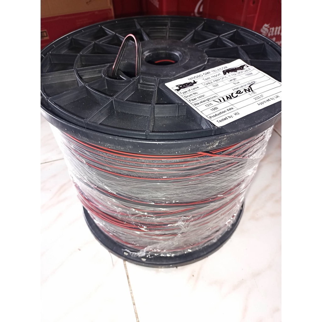 FIBER OPTIC CABLE 1km SINGLE CORE (RED-TELCO) | Shopee Philippines