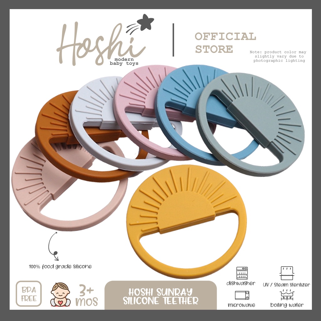 Hoshi Baby Sun Teether Teething Toy, 100% Food Grade Silicone, BPA Free ...