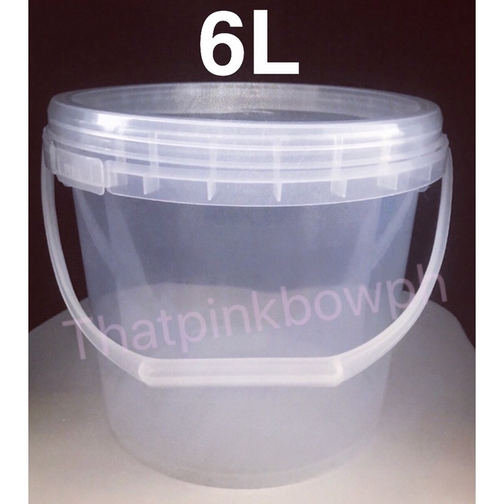 3 pcs 6L Plastic Bucket Container | Shopee Philippines