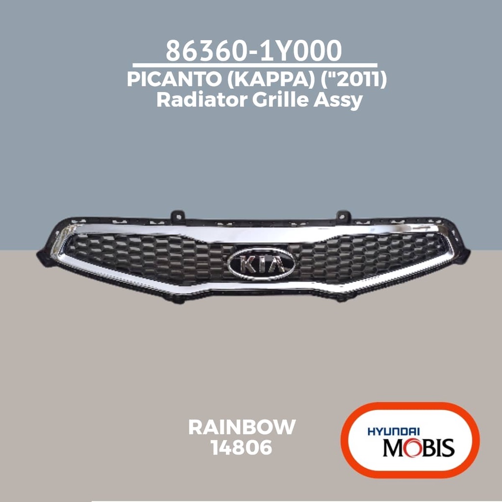 Radiator Grille Assy for KIA Picanto (KAPPA) ("2011) [Mobis Original ...