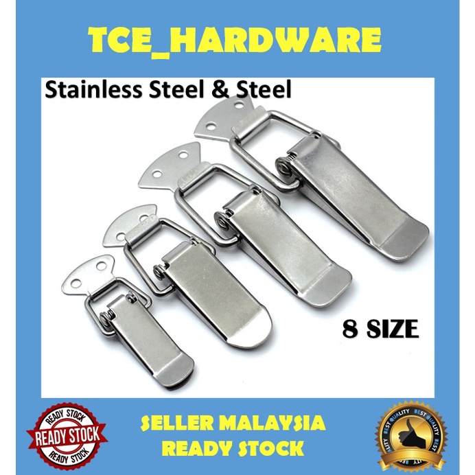 Universal Car Bumper Bonnet Lock Clip Snap Lock Stainless Steel & Steel ...