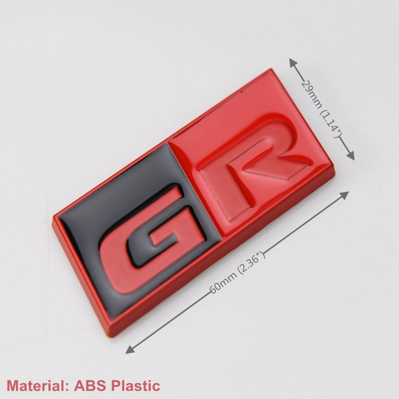3D Car Emblem Sticker GR SPORT Front Hood Grille & Rear Trunk ...
