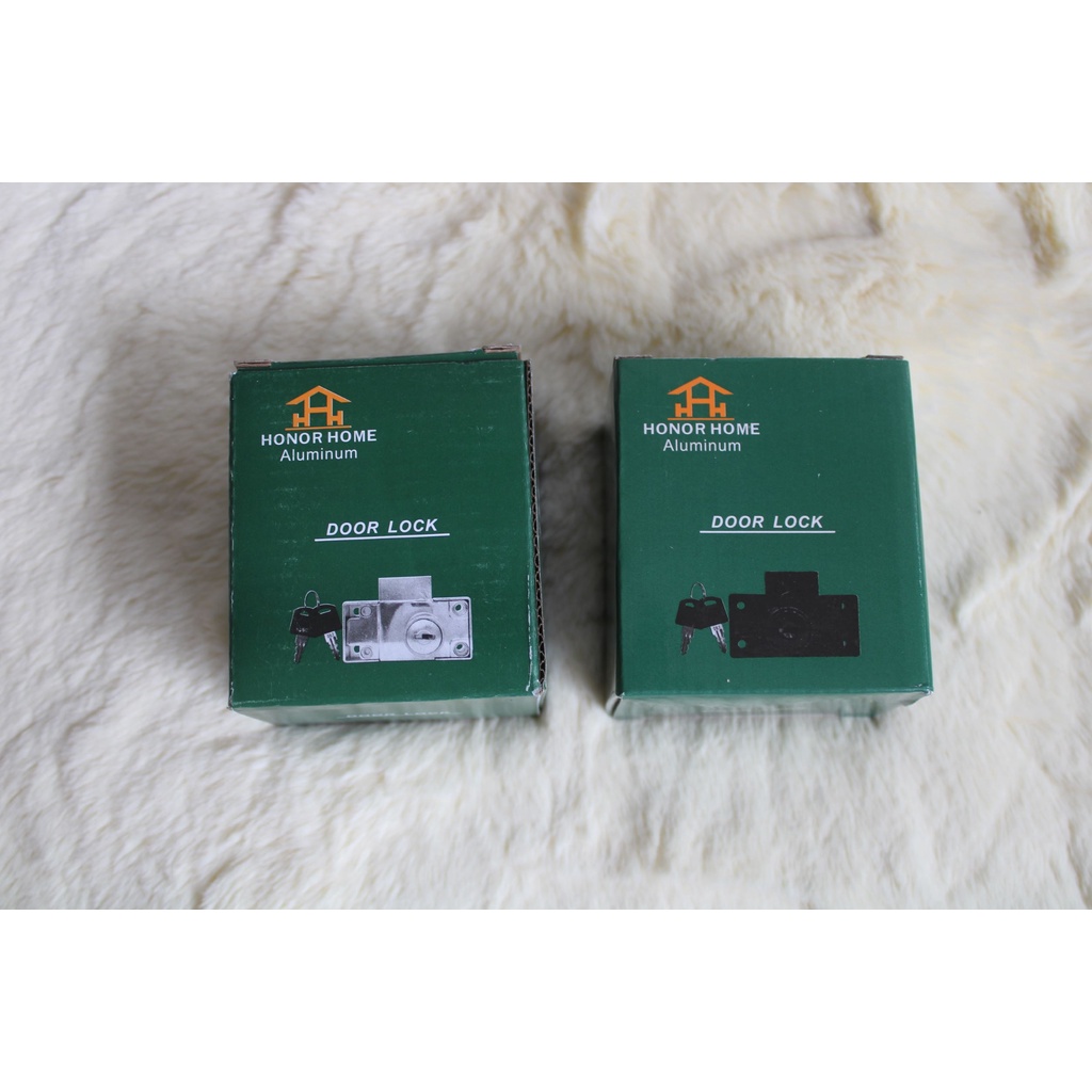 Alpha lock for aluminum screen doors rim dead lock (Black and Silver ...