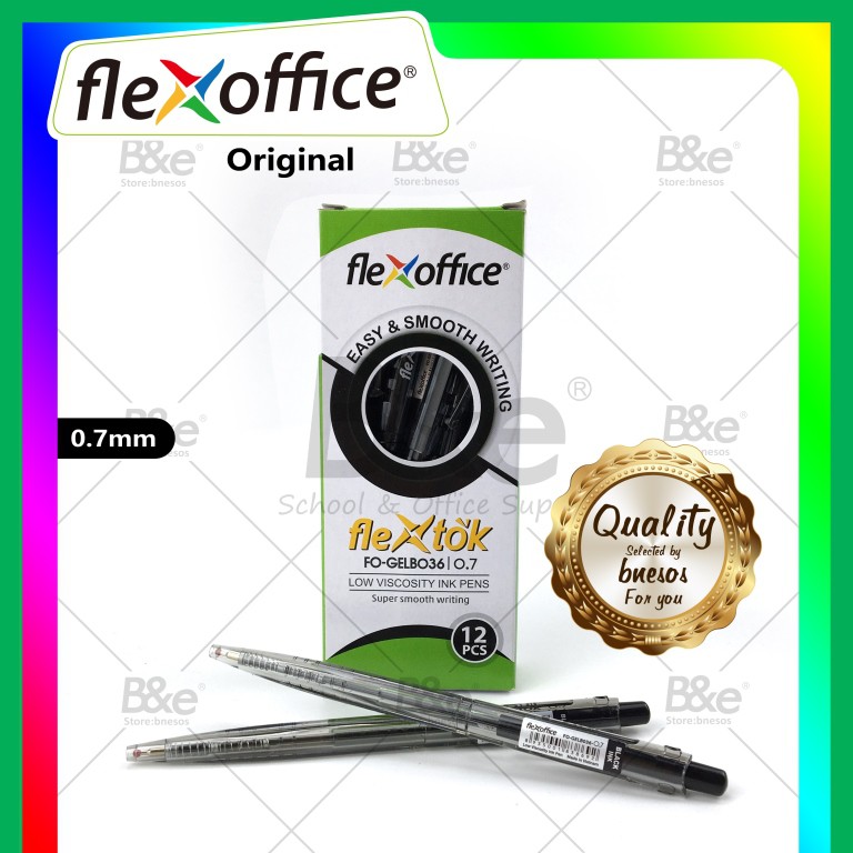 bnesos Stationary School Supplies Flextok Smooth Ink Pen 0.7 Ball Pen ...