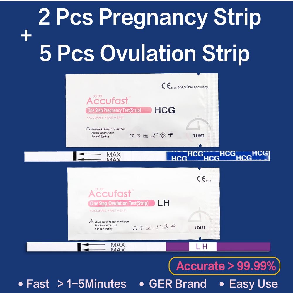 ACCUFAST 30pcs Ovulation Test Strip Kit + 20pcs Early Pregnancy Test ...