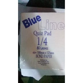 Blue Line 1/4 Quiz Pad 50 leaves | Shopee Philippines