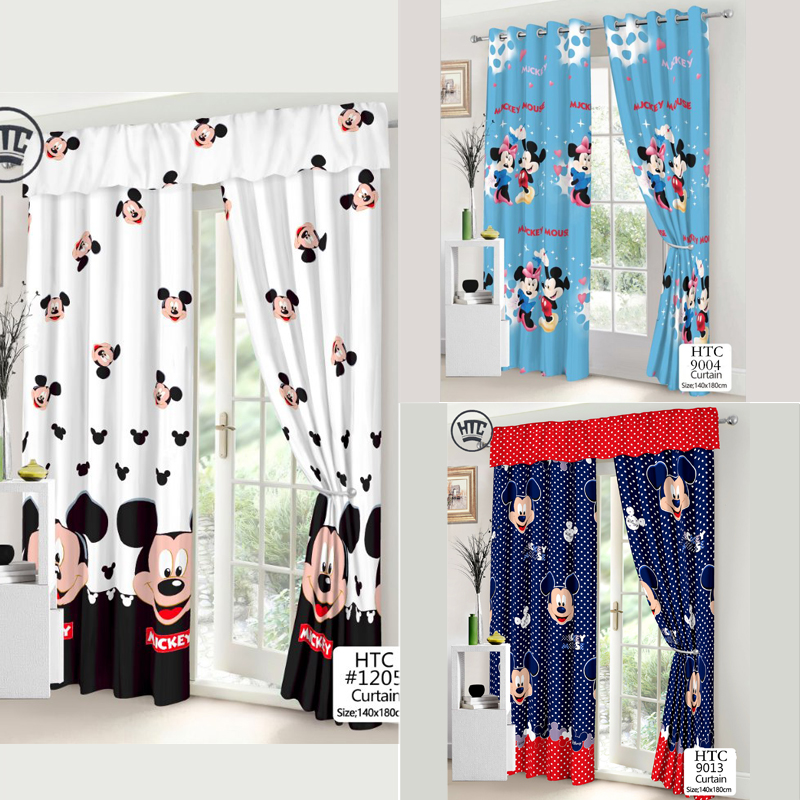 New Mickey Mouse Curtain for Window Door Bedroom Home Decoration Sales ...