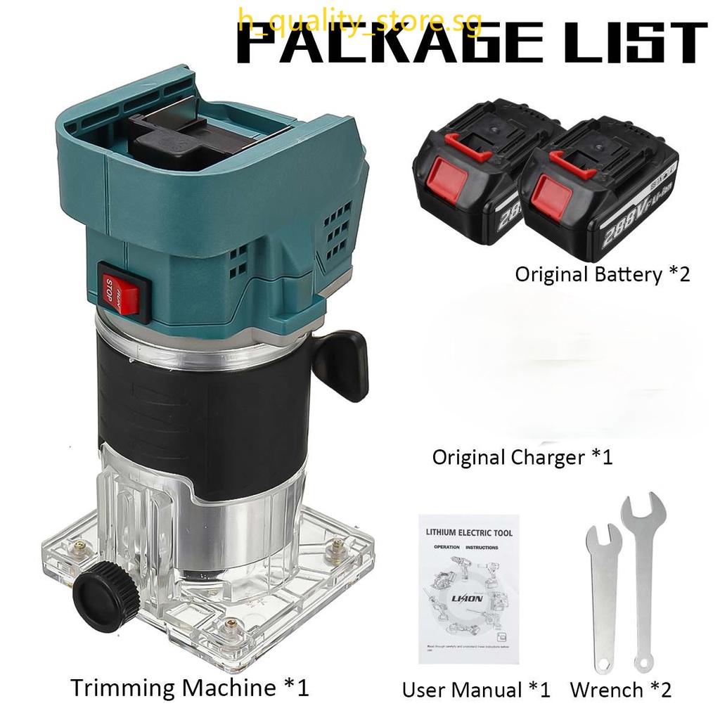 1280W Cordless Electric Cutting Machine Wood Manual Chamfering Power Tool High-power Slotting ...