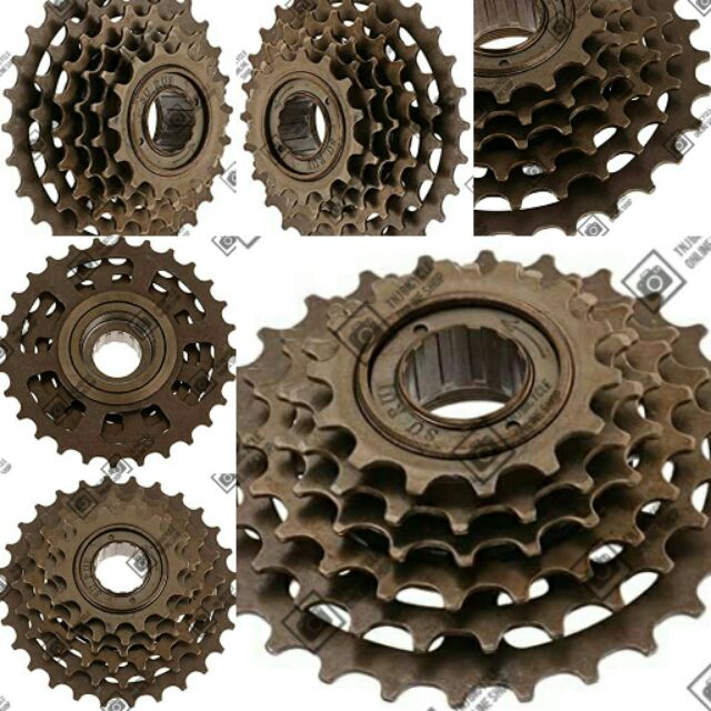 BICYCLE SPROCKET 5/6/7/8SPEED THREAD TYPE STANDARD SIZE | Shopee ...