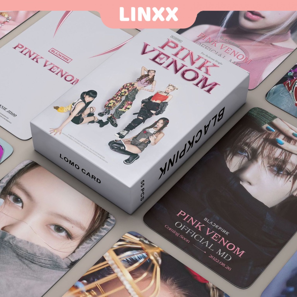 LINXX 55 Pcs BlackPIN Album Lomo Card Kpop Photocards Postcards Series ...
