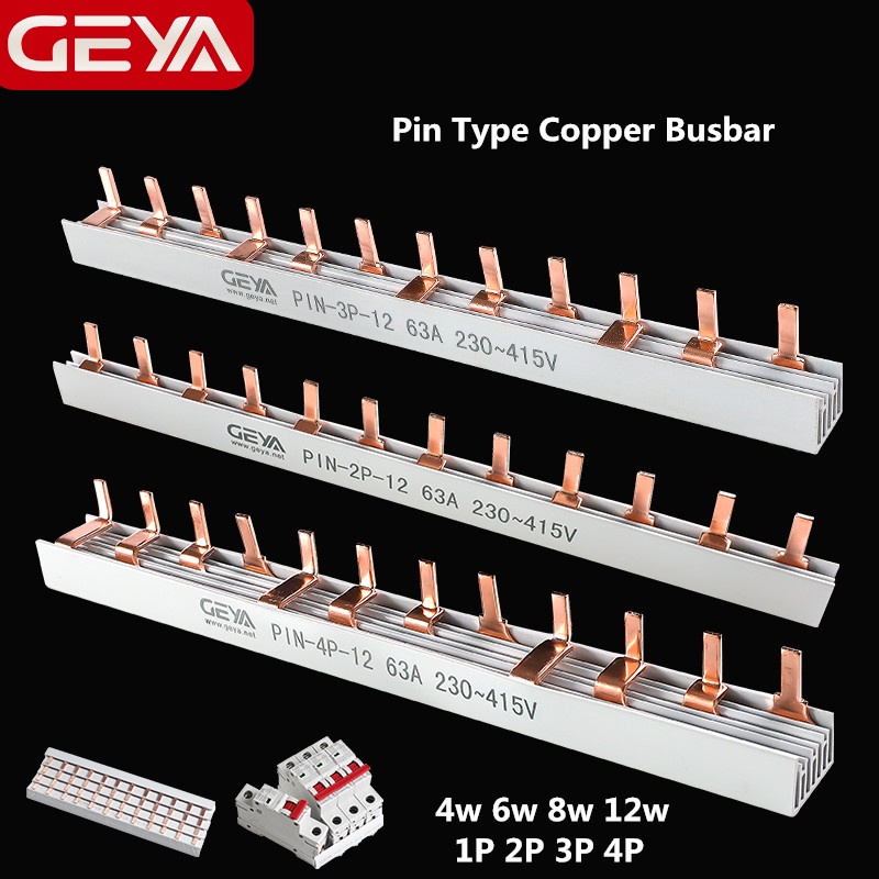 GEYA PIN TYPE Copper Busbar for Distribution Box Circuit breaker MCB ...