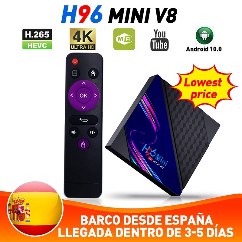 H96 Mini V8 RK3228A 2G+16G/1G+8G 2.4GWIFI 4K HD TV Box for TK TV ...
