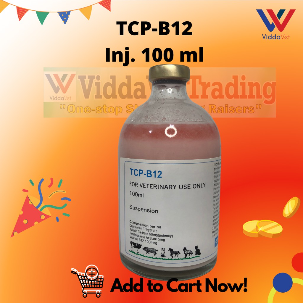 TCP-B12 100 ML FOR ANIMALS injectable vitamin B12 anti diarrhea ...