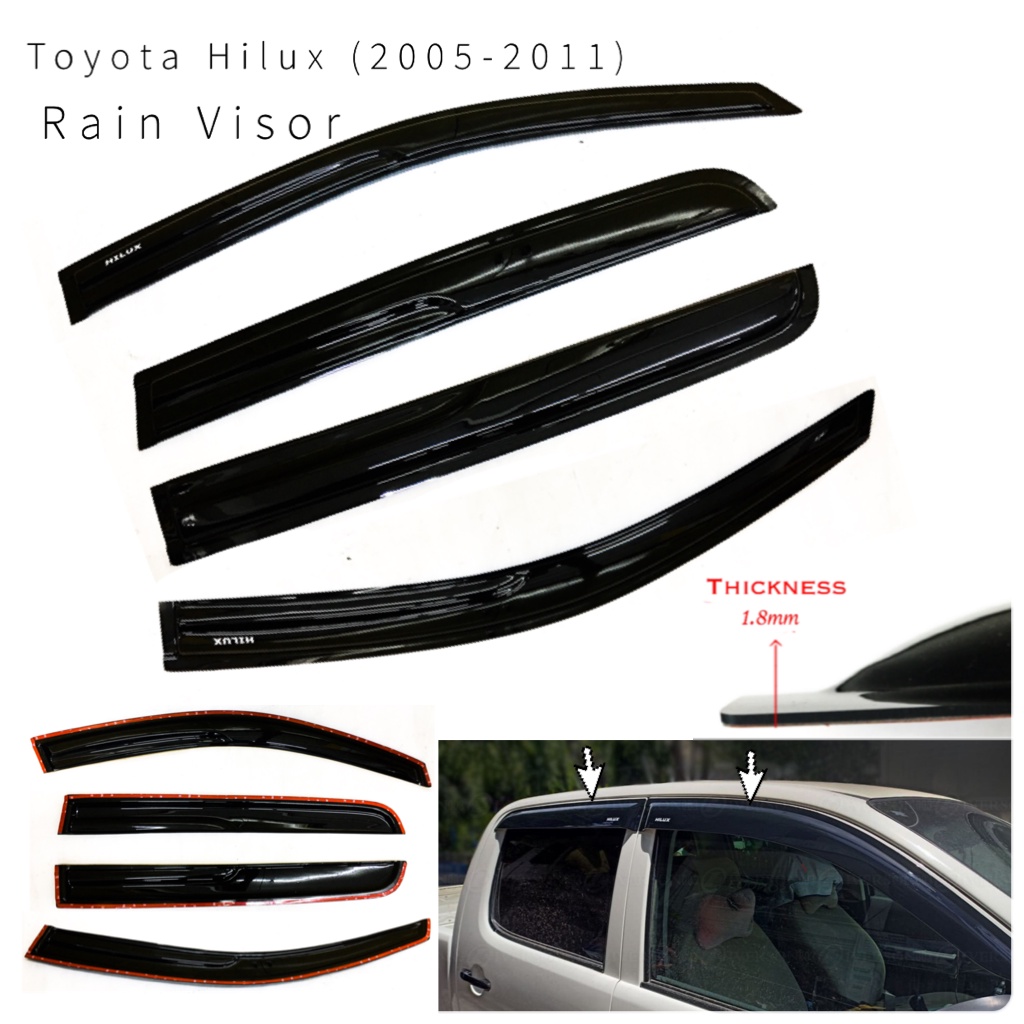 OC TOYOTA HILUX 2005 2006 2007 2008 2009 2010 2011 RAIN VISOR WINDOW ...