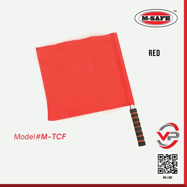 M-SAFE TRAFFIC CONTROL FLAG / RED FLAG / GREEN FLAG / M-TCF (1 PC ...