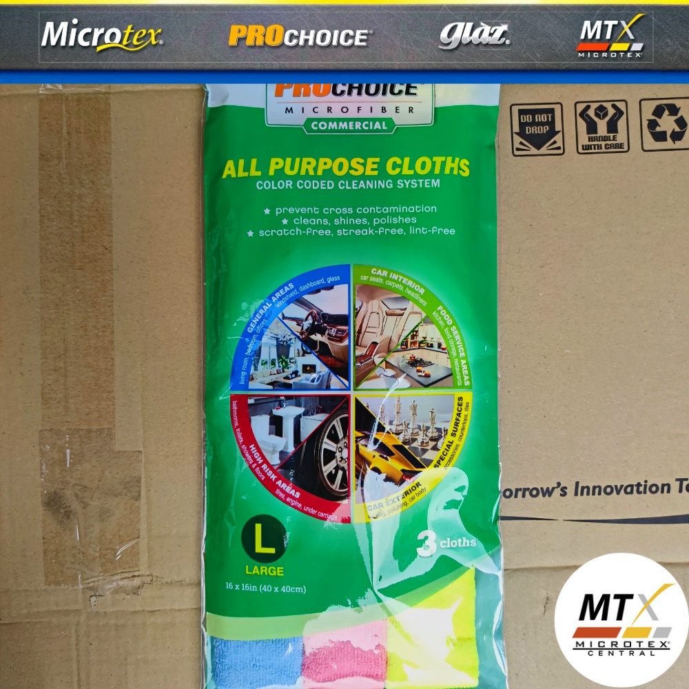 Microtex MTX Microfiber cloth Prochoice All Purpose LARGE 3pcs | Shopee ...