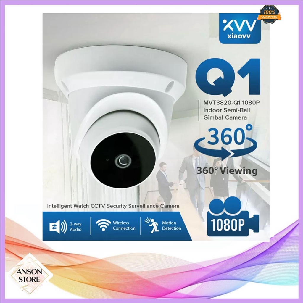 V380 Q1 1080P CCTV Camera Wifi Connect to Cellphone 2MP Indoor 360 ...