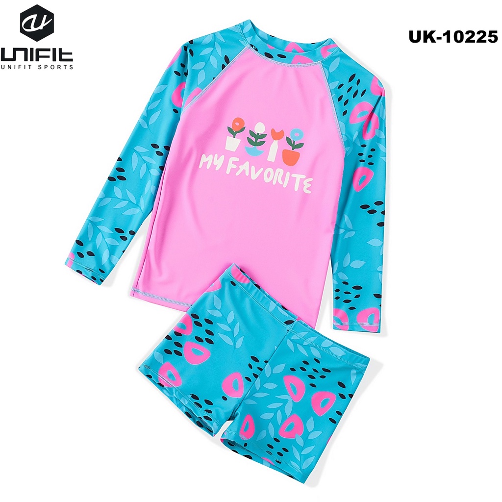 UNIFIT Kids Rush Guard Terno Swimming Attire Girls UK-10225 | Shopee ...