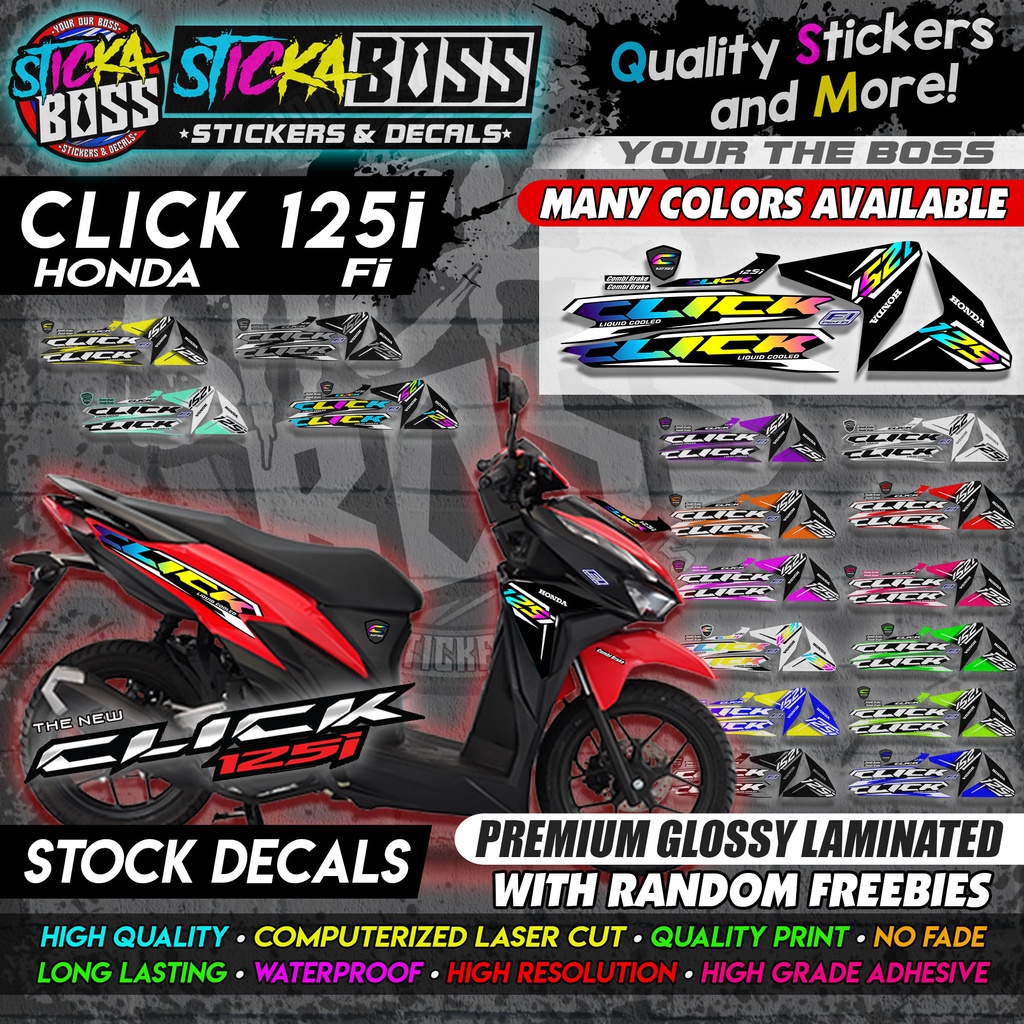 CLICK 125i V2 GAME CHANGER ( STOCK DECALS 01 )【PREMIUM GLOSSY LAMINATED ...