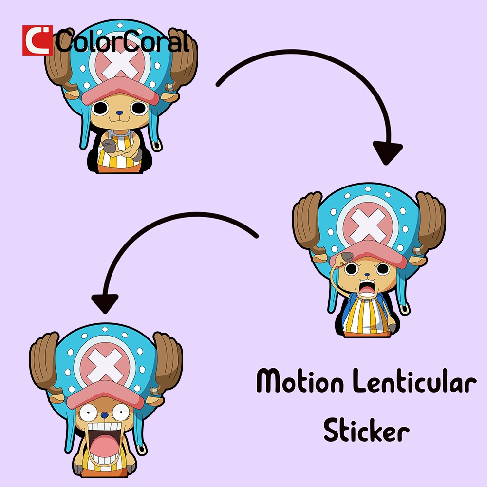 ColorCoral Tony Tony Chopper 3D Motion Sticker ONE PIECE Anime Peeker ...