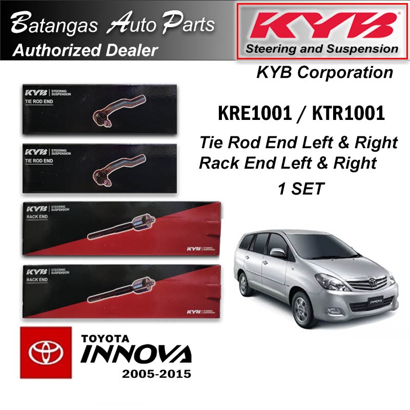 KYB Kayaba Tie Rod and Rack End SET Toyota Innova 2005-2015 PN (KTR1001 ...