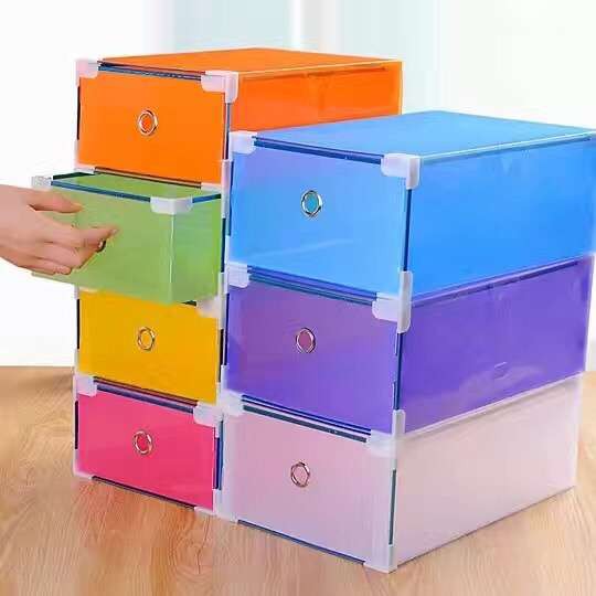 Skyshop168 Transparent Color Shoebox COLLAPSIBLE SHOE BOX | Shopee ...