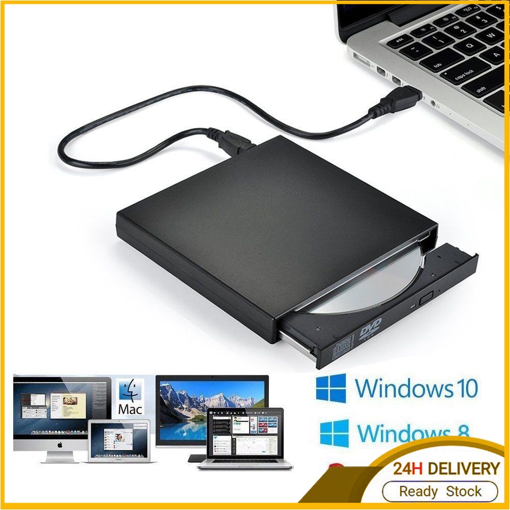 Optical USB 2.0 External DVD Drive CD/DVD-ROM CD-RW Player Reader ...
