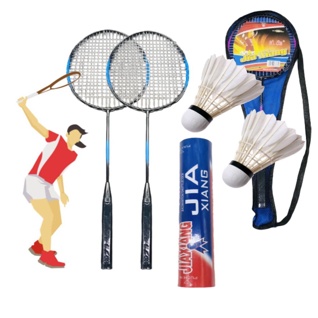 CZC Badminton Rocket w/ Shuttlecock Metal Paint training shuttlecocks ...