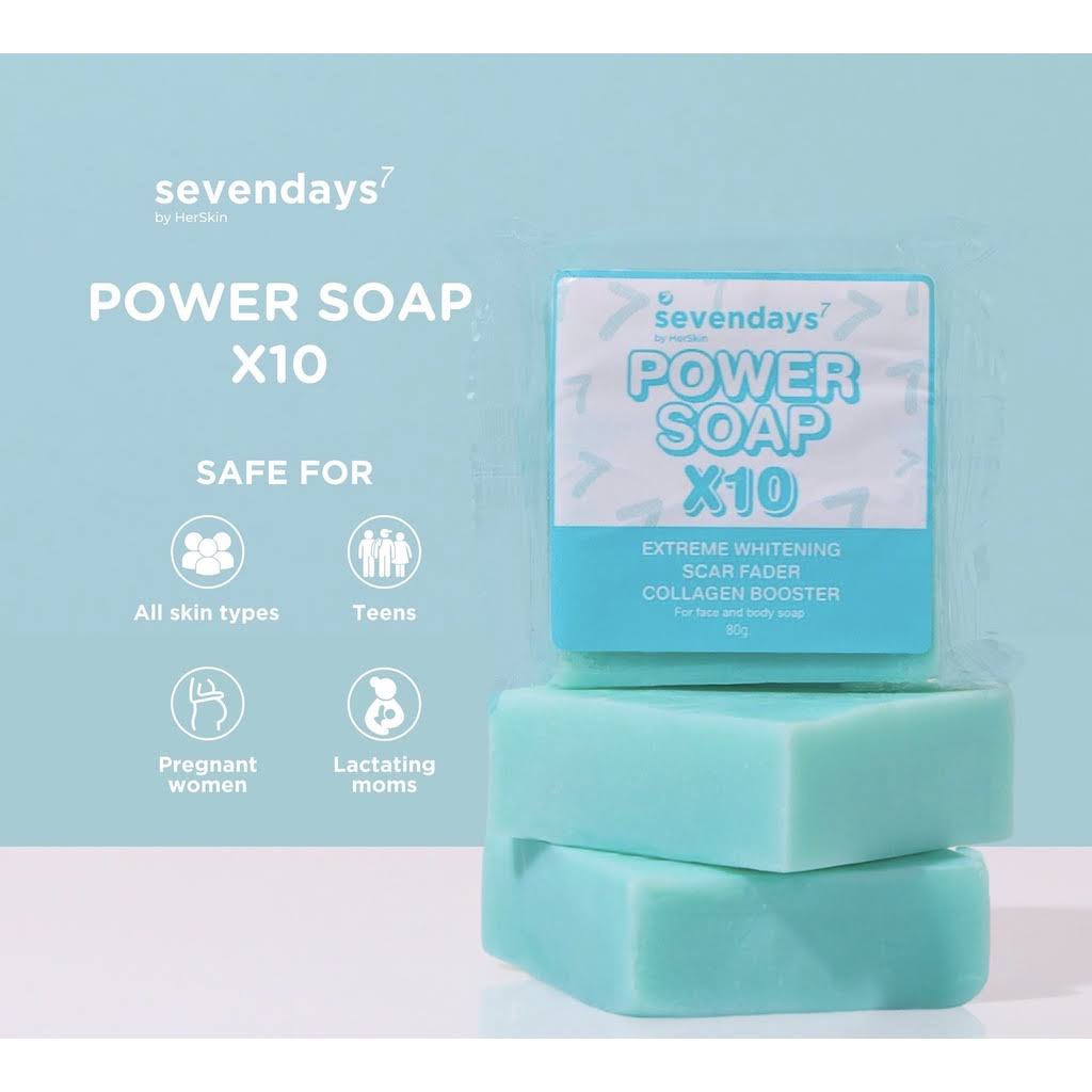 Sevendays Power Soap x10 Extreme Whitening Scar Fader Collagen Booster ...