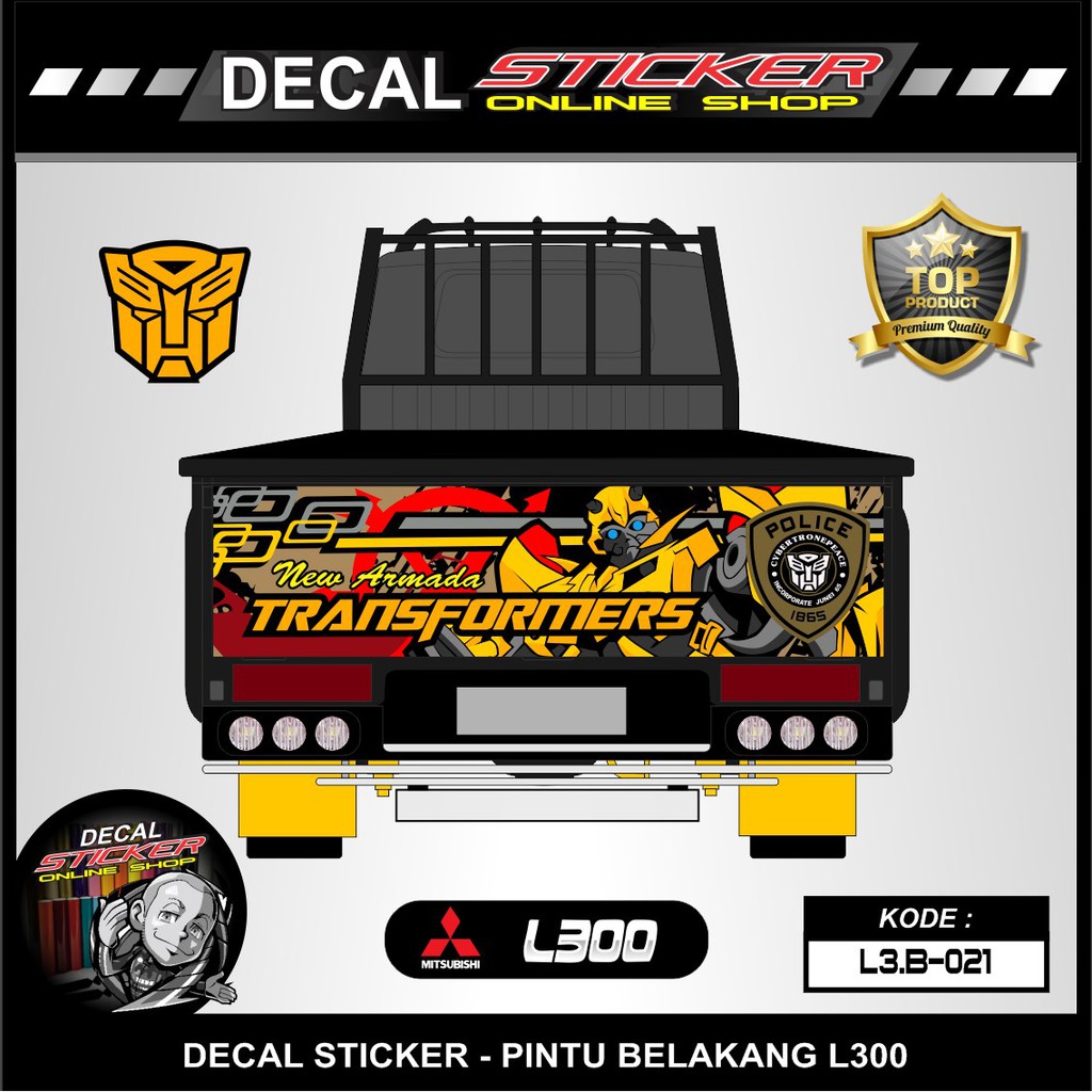 Mitsubishi L300 PICK UP Car Sticker Rear Door DECAL Cool CUSTOM ...