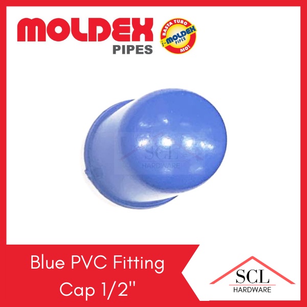 MOLDEX PVC Blue Fittings End Cap 1/2" 3/4" Sold per pack (50 pcs ...