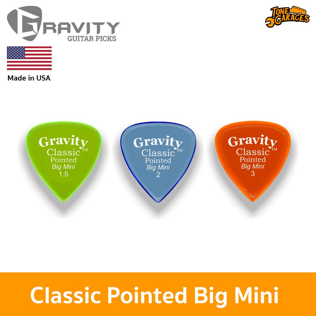 Guitar Pick Gravity Picks Classic Pointed Big Mini Polished Acrylic ...
