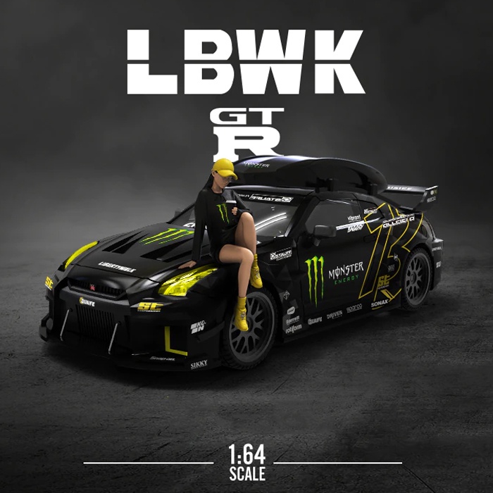 Mini GT Minigt TM Ghost Player Exclusive Nissan GTR R35 LBWK Monster ...